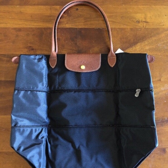Longchamp | Bags | Longchamp Le Pliage Expandable Tote Bag Black | Poshmark